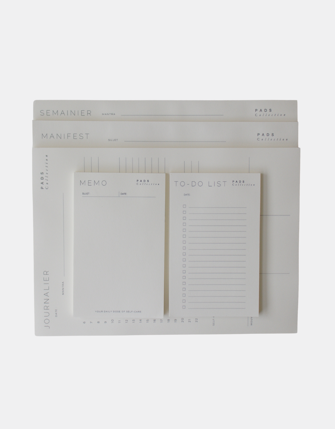Full set Notepads | Set de 5 bloc-notes – Unile Selfcare
