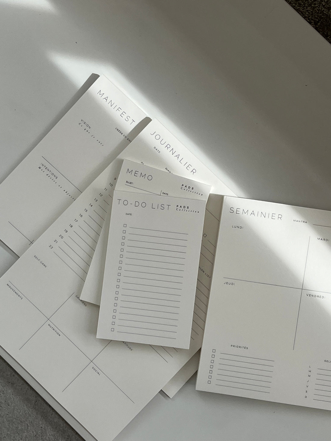 Full set Notepads | Set de 5 bloc-notes – Unile Selfcare